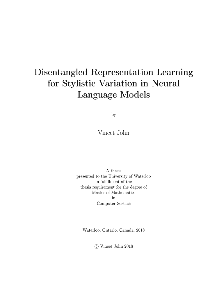 Fillable Online Disentangled Representation Learning for Stylistic ... Fillable Online Disentangled Representation Learning for Stylistic ...