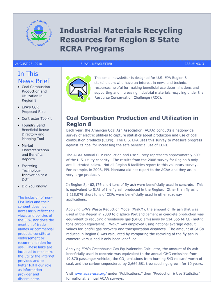 Fillable Online Industrial Materials Recycling Resources for Region 8 ...