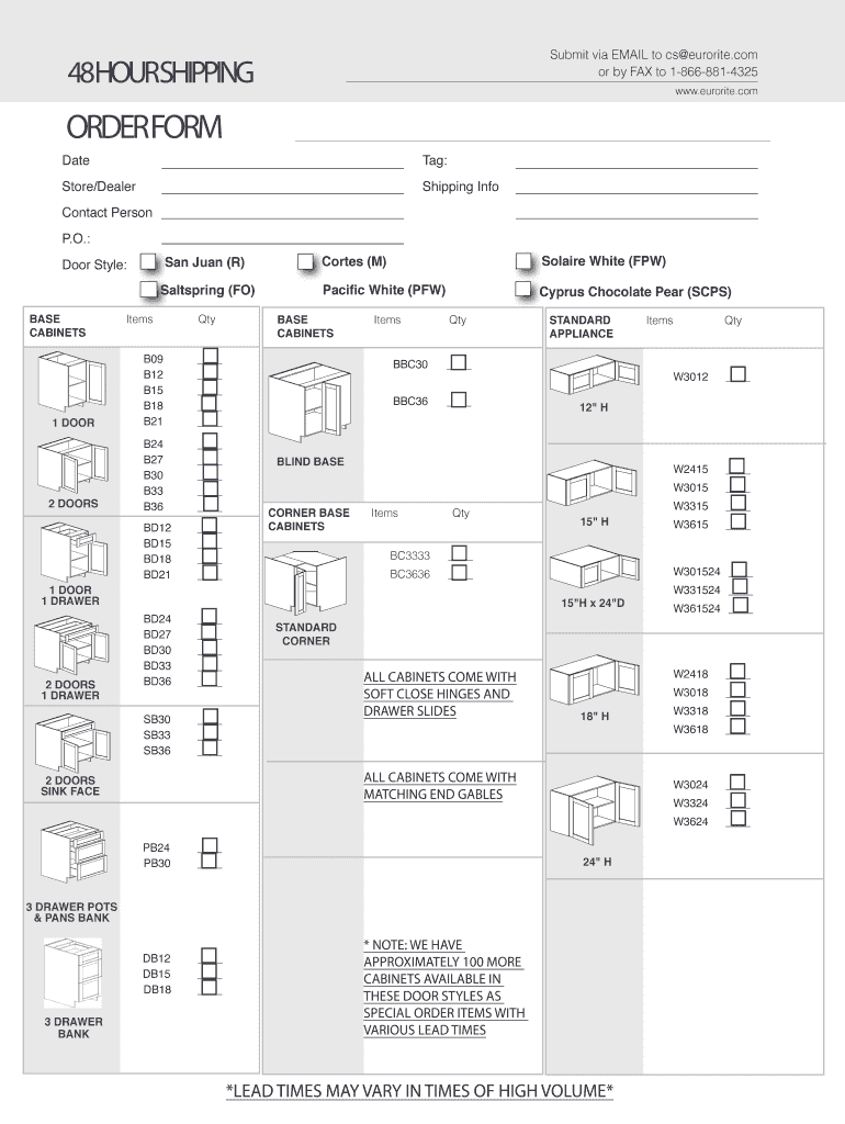 Order Form Fill Online Printable Fillable Blank PdfFiller