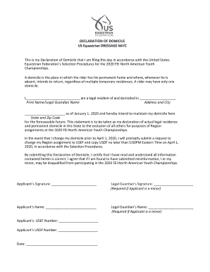 Fillable Online DECLARATION OF DOMICILE 1 - Amazon Web Services Fax ...