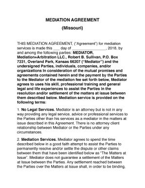 Fillable Online Compilation of Sample Mediation Clauses - New York City ...