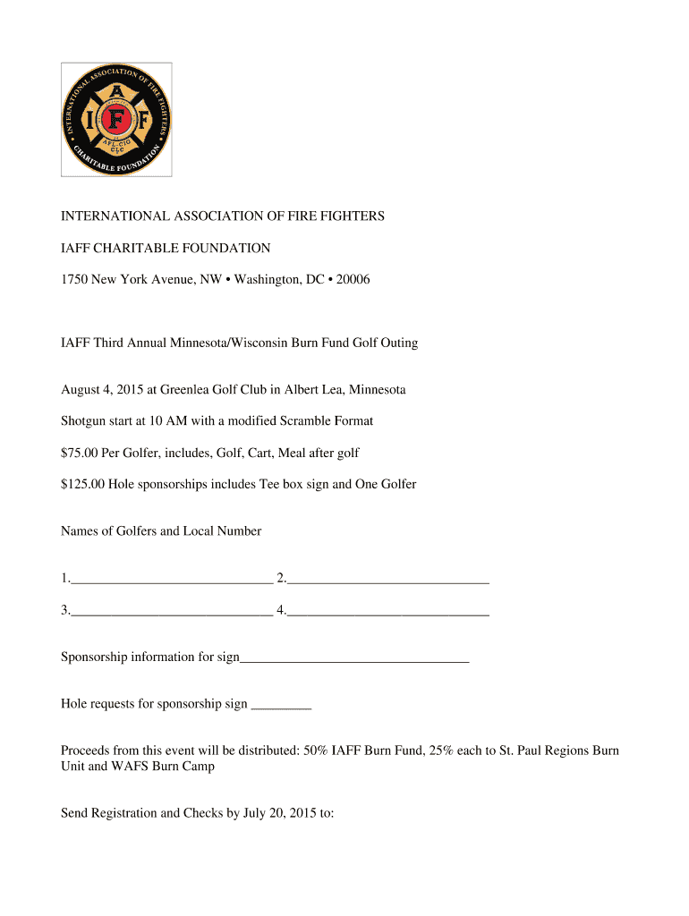 Fillable Online IAFF CHARITABLE FOUNDATION Fax Email Print - pdfFiller