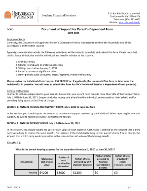Fillable Online Family Income and Expense Form - Student Financial ...
