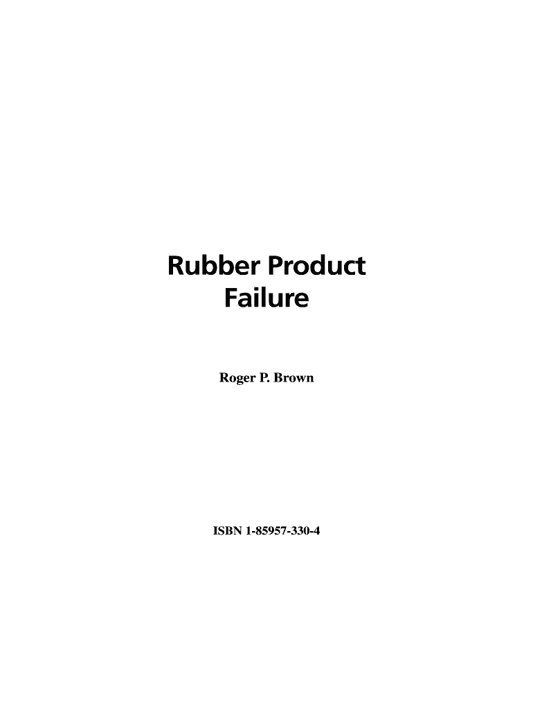 Fillable Online How and Why Plastics and Rubber Failure OccursSmithers ...