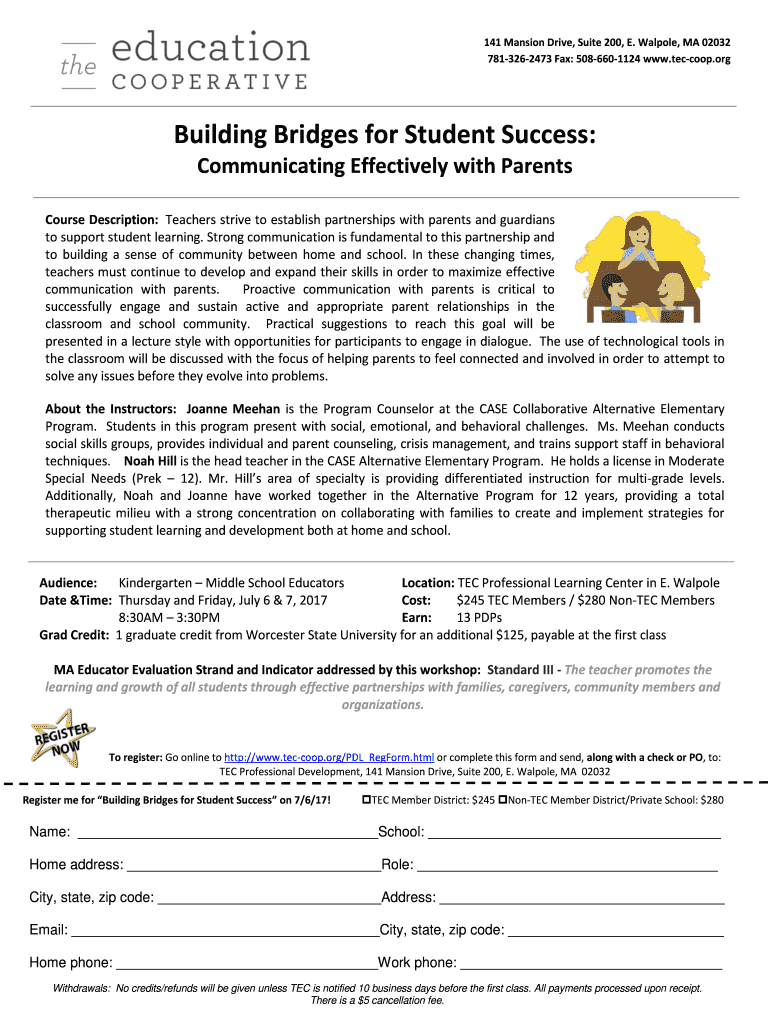 Fillable Online Building Bridges for Student Success: Fax Email Print - pdfFiller