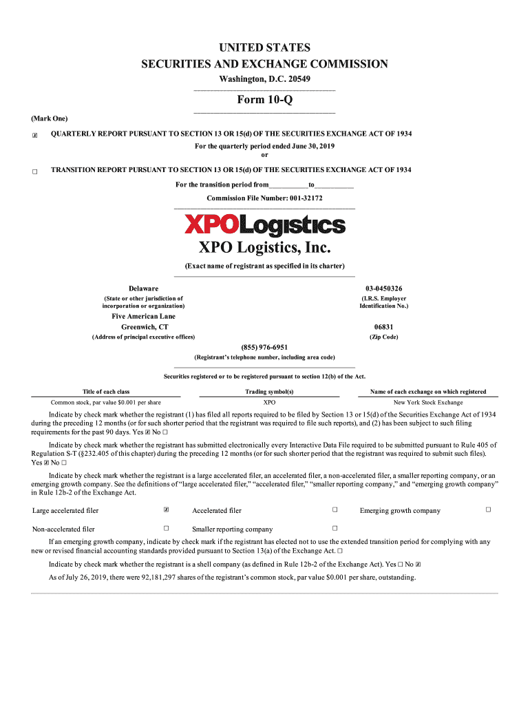 Fillable Online XPO Logistics, Inc. Fax Email Print - pdfFiller