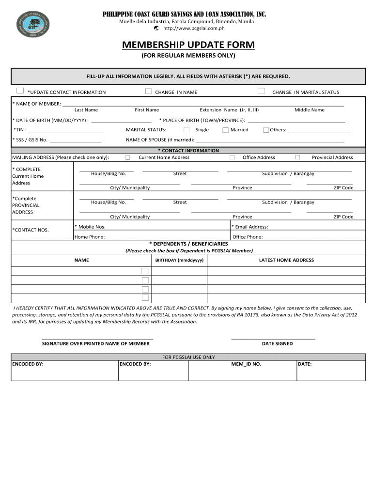 Coast Guard Application Form Pdf - Fill Online, Printable, Fillable ...