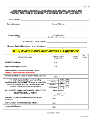 Fillable Online ATTACHMENT D NEW Student Application 2019-2020 Fax ...