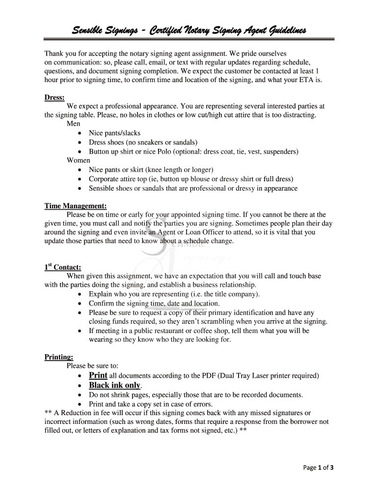 Fillable Online Getting Ready For Your First Notary Signing Agent ...