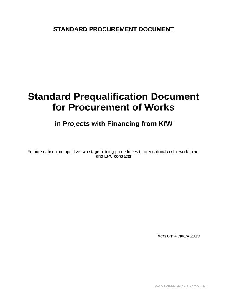 For international competitive two stage bidding procedure with ...