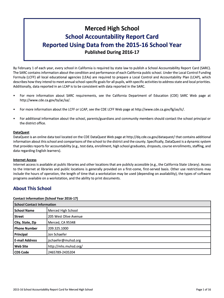 Fillable Online mhs muhsd Merced High School Fax Email Print - pdfFiller