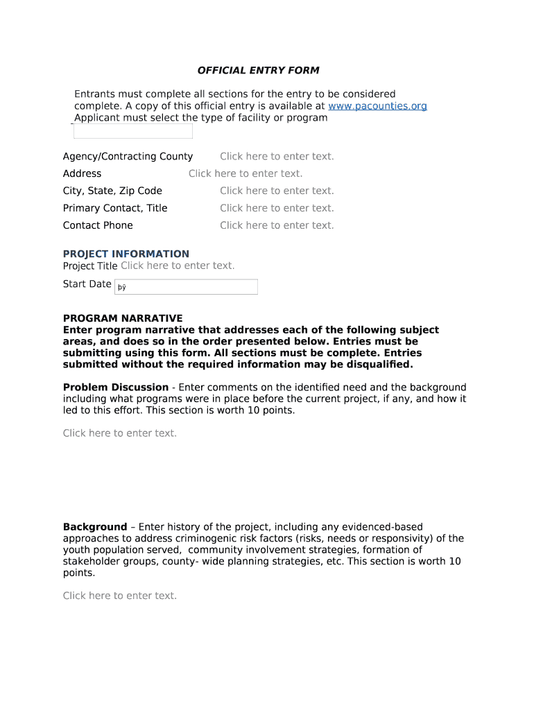 Juvenile Detention / Alternative Programs Doc Template | pdfFiller