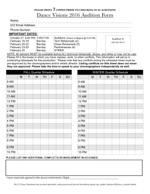 Fillable Online Dance Audition Form.dotx Fax Email Print - pdfFiller