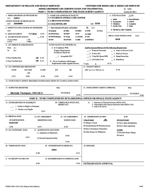 Fillable Online medicare/medicaid certification and transmittal - CMS ...