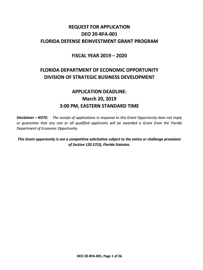 Fillable Online Disclaimer NOTE: The receipt of applications in ...