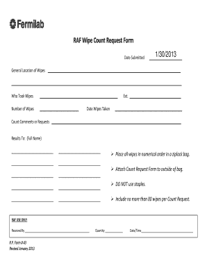 Fillable Online Wipe Count Request Form.docx Fax Email Print - pdfFiller