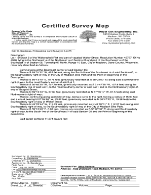 Fillable Online Wisconsin Certified Survey Map Checklist Fax Email ...
