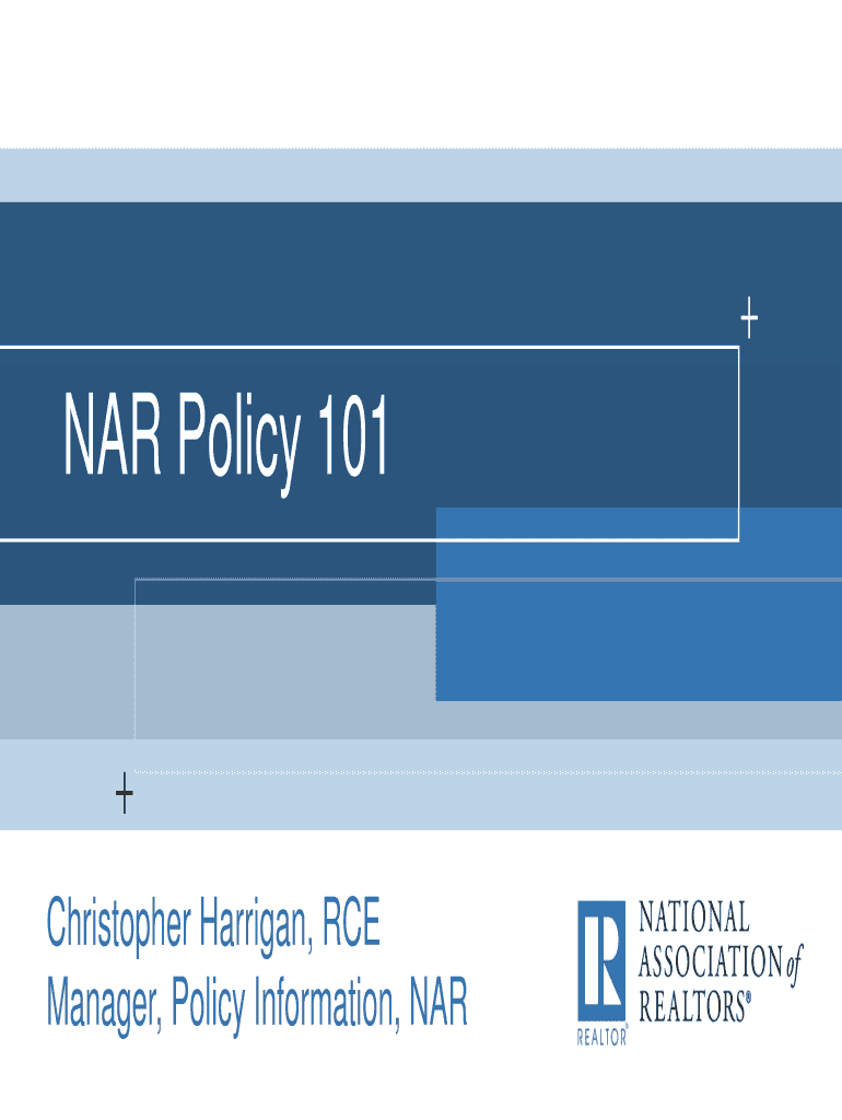 Fillable Online NAR Policy 101 Fax Email Print - pdfFiller