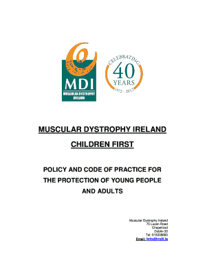 Fillable Online MDI Children First Policy and Code of Practice for the ...