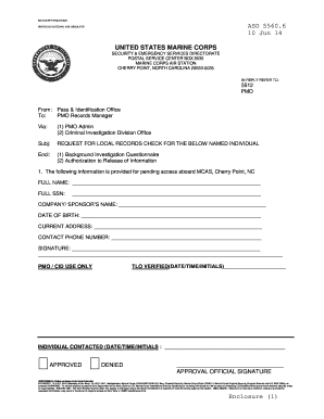 Fillable Online UNITED STATES MARINE CORPS - MCCS Cherry Point Fax ...