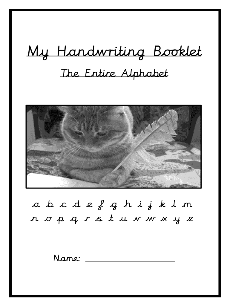 Fillable Online My Handwriting Booklet - St Thomas' CE Primary School ...
