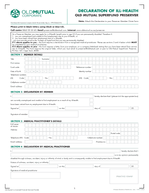 Old Mutual Superfund Preserver - Fill Online, Printable, Fillable ...