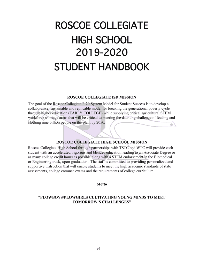 Fillable Online Elementary School Home - Roscoe Independent School ...