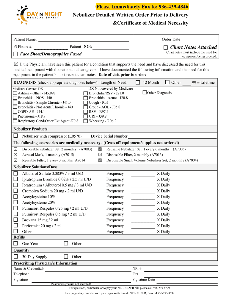 How To Write Prescription For Nebulizer Machine - Fill Online ...