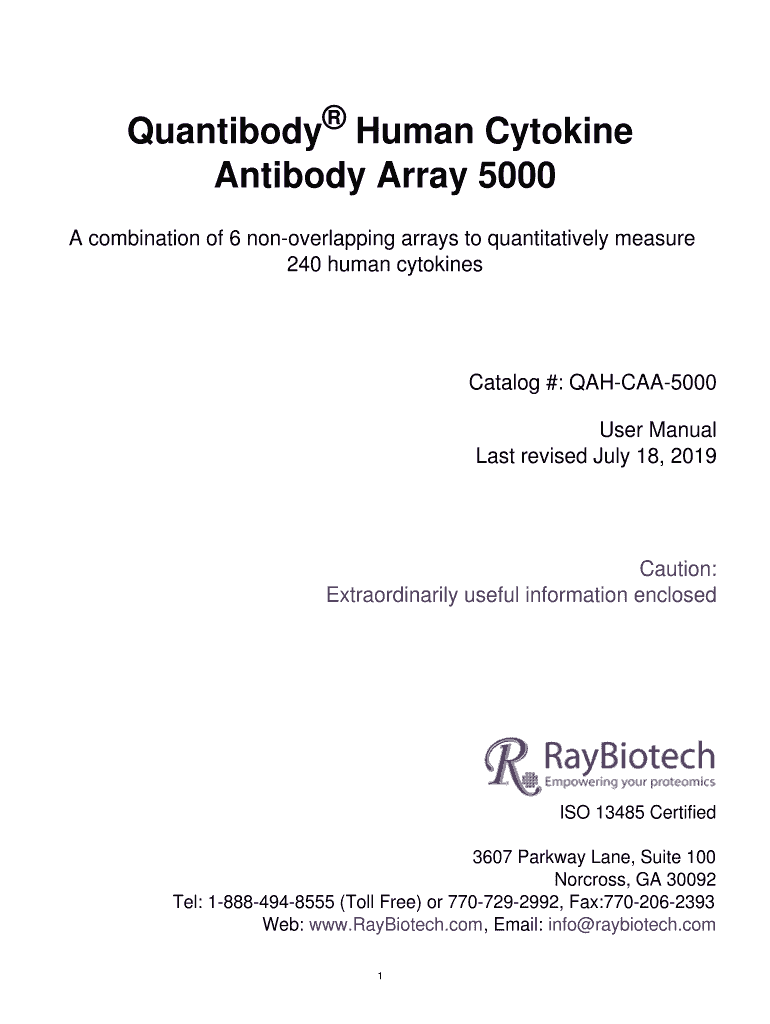 Fillable Online Quantibody Human Cytokine Antibody Array 5000 ...