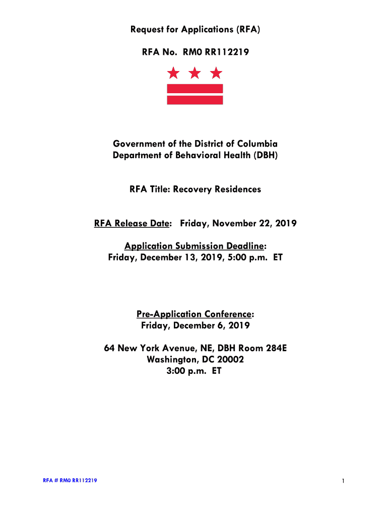 Fillable Online opgs dc Request for Applications (RFA) RFA No. RM0 STR ...