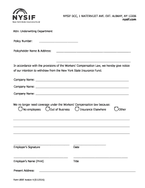 Fillable Online NYSIF DCC, 1 WATERVLIET AVE Fax Email Print - pdfFiller