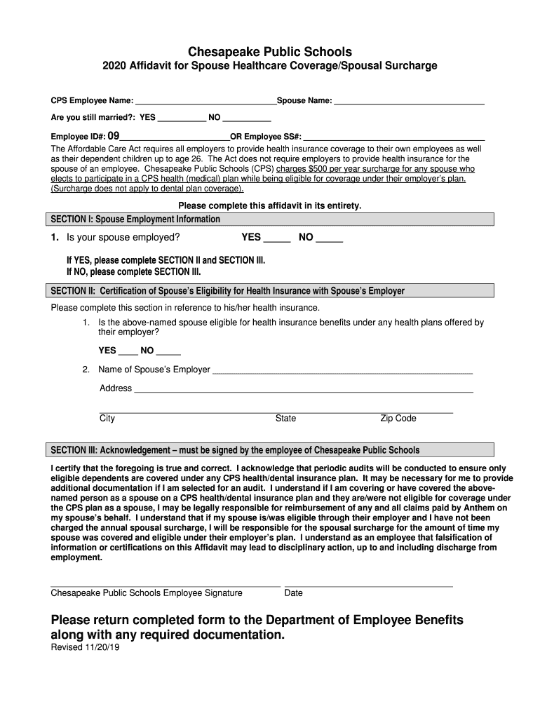 Spousal Affidavit Sample - Fill Online, Printable, Fillable, Blank ...