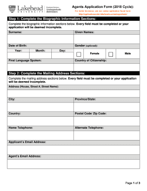 Fillable Online Step 1: Complete the Biographic Information Sections ...