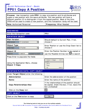 Fillable Online myhelp uky PP01 Copy A Position Fax Email Print - pdfFiller