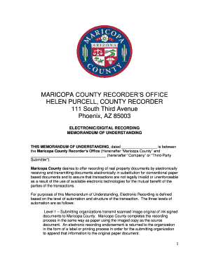 Fillable Online recorder maricopa MARICOPA COUNTY RECORDERS OFFICE ...