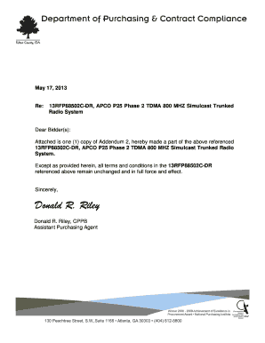 Fillable Online ADDENDUM LETTER Fax Email Print - pdfFiller