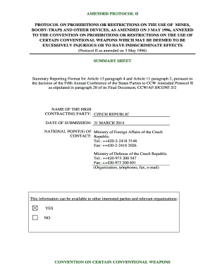 Fillable Online unog CERTAIN CONVENTIONAL WEAPONS WHICH MAY BE DEEMED ...