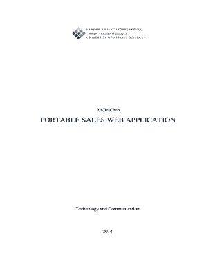 Fillable Online PORTABLE SALES WEB APPLICATION Fax Email Print - pdfFiller