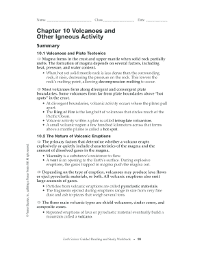 Section 10 1 Volcanoes And Plate Tectonics Answer Key - Fill Online ...