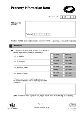 Fillable Online Property information form - Mundys Fax Email Print ...