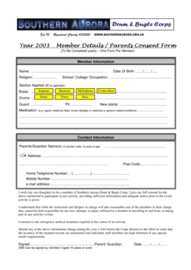 Fillable Online southernaurora f9 co Year 2003 Year 2003 Member Details ...