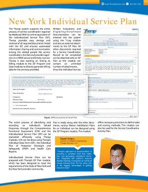 Fillable Online New York Individual Service Plan Fax Email Print ...