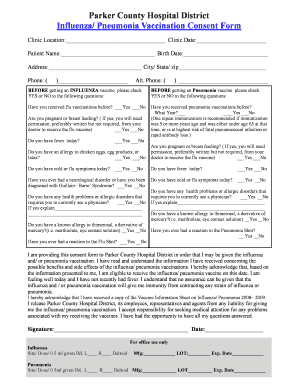 Fillable Online images pcmac Pneumonia Vaccination Consent Form ...