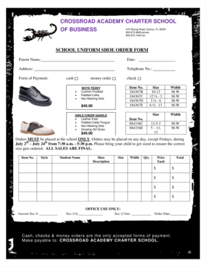 Fillable Online images pcmac Uniform Shoes Order Form - images pcmac ...