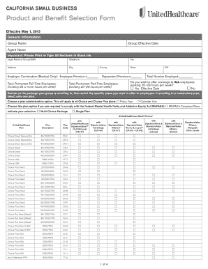 Fillable Online Product and Benefit Selection Form - Rogers Benefit ...