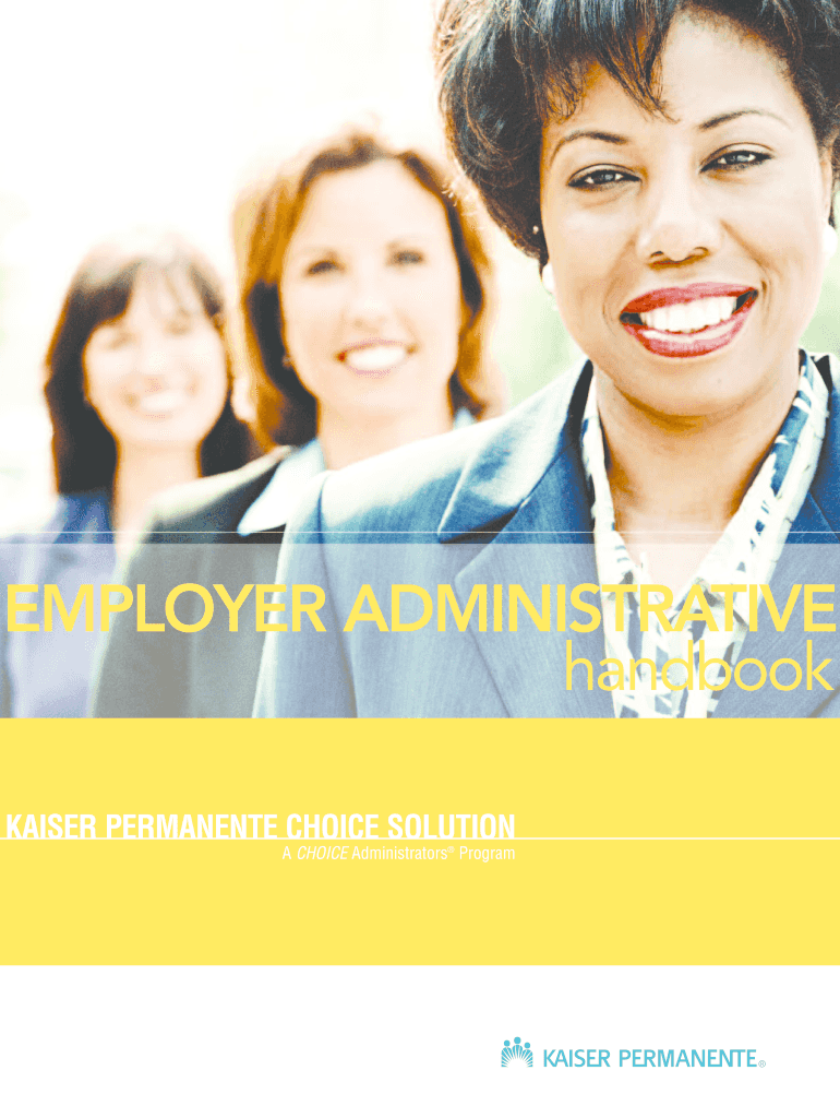 Fillable Online Welcome To Kaiser Permanente Choice Solution Fax Email ...