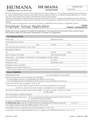 Fillable Online POS and HMO plans offered by Humana Medical Plan, Fax ...