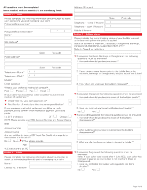 Fillable Online Home Warranty Insurance Claim form - Vero Insurance Fax ...