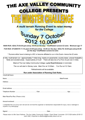 Fillable Online axevalley devon sch Entry Form - The Axe Valley ...