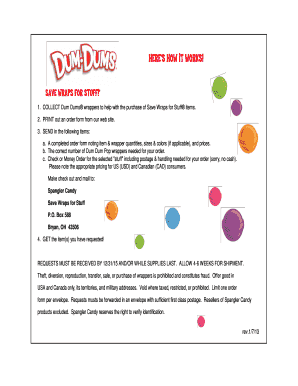 Fillable Online SWFS Rules Form - Dum Dums Fax Email Print - pdfFiller
